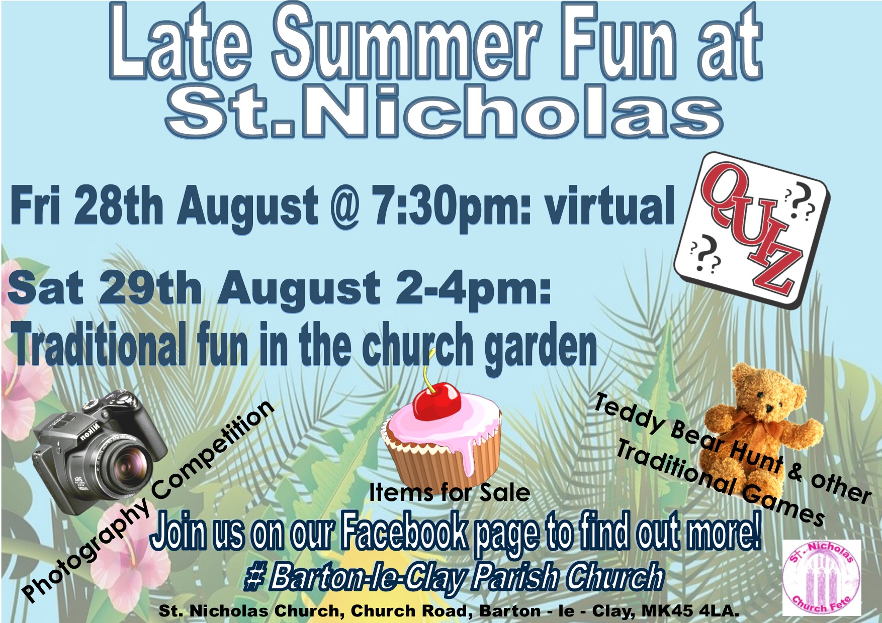 Late summer fun event – St Nicholas Church, Barton-le-Clay